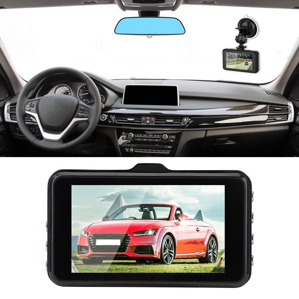 Camera auto DVR, 140 grade unghi larg, 1,3in ecran IPS, monitorizare ...