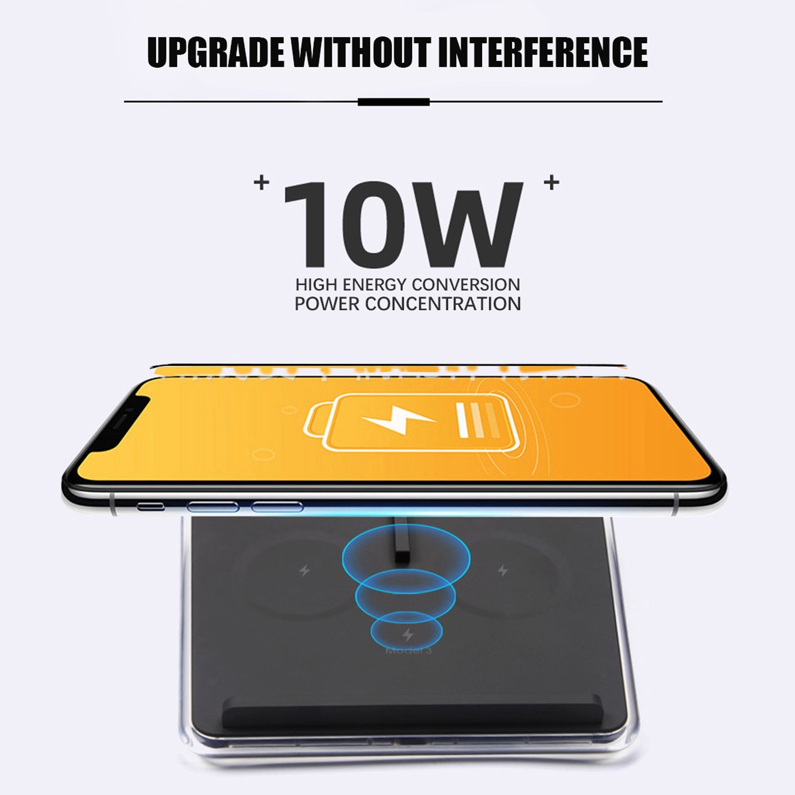 Pad de incarcare wireless auto 10W, incarcator dual pentru telefoane cu ...