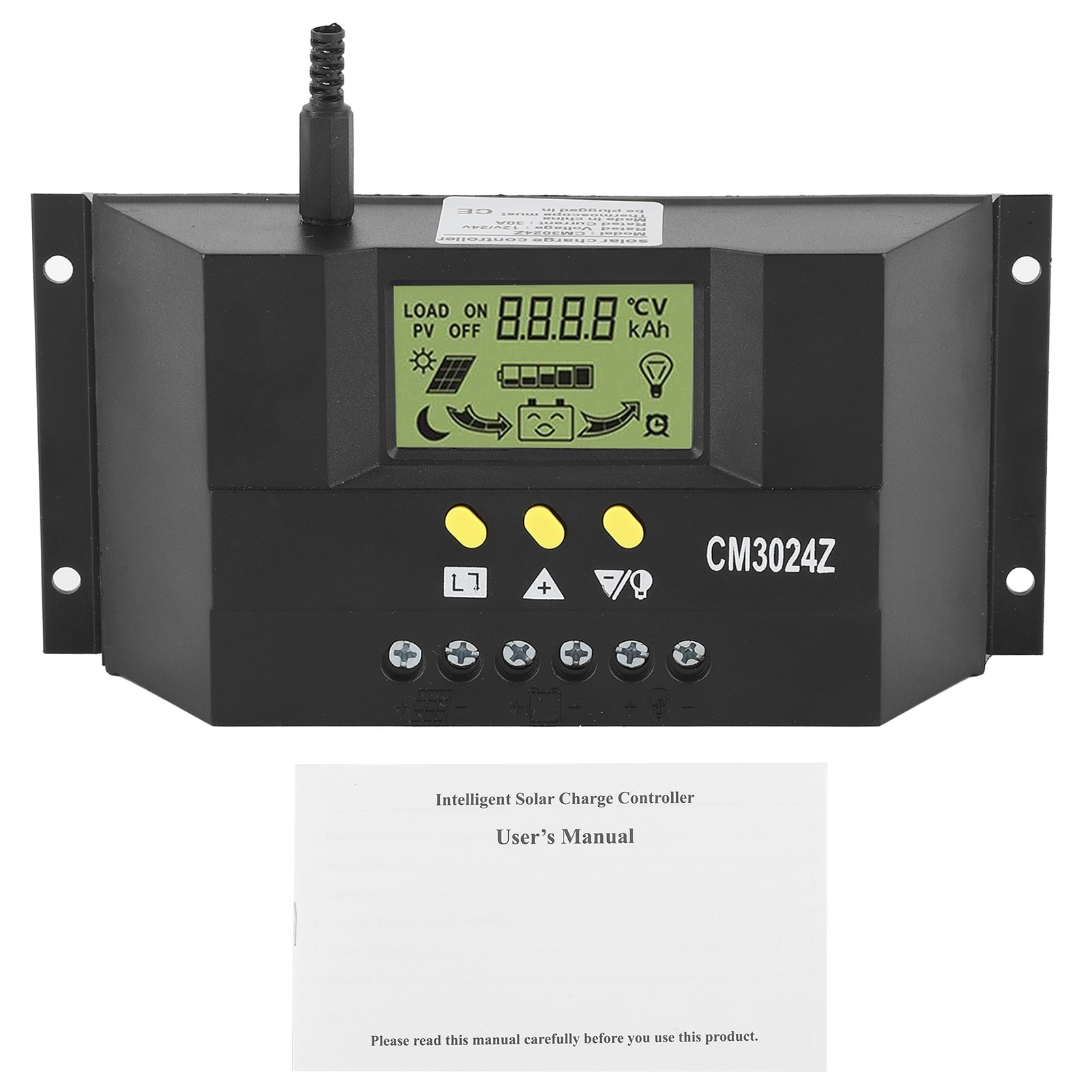 Regulator de incarcare solara 12V 24V 30A, display LCD, protectie la ...
