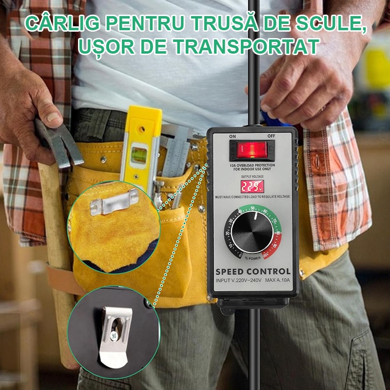 Regulator turatie motor, Duueyct, 10 A, 230V, protectie la suprasarcina ...
