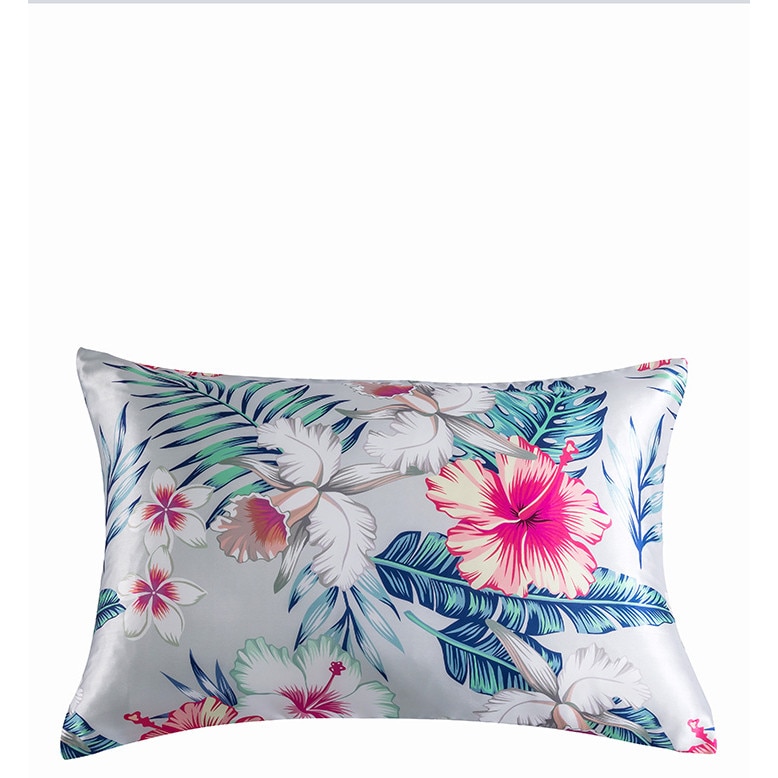 Set de 2 fete de perna din satin cu model floral de lux – microfibra ...