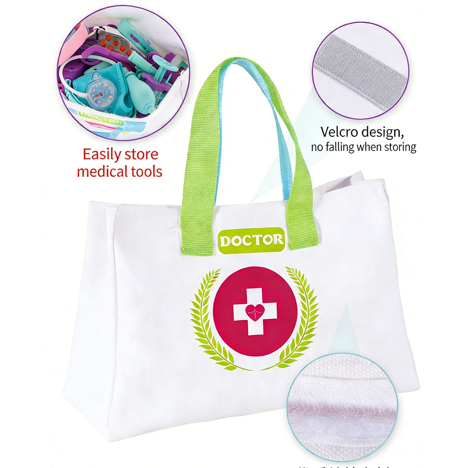 Set joaca doctor BEEVME, 23 piese, sunete si lumini, pentru copii 3-7 ...