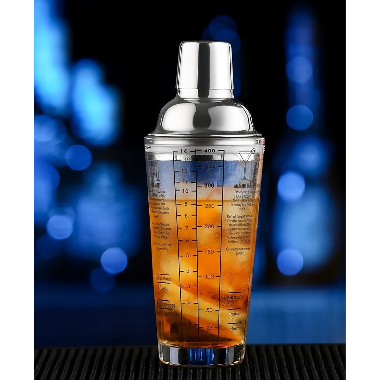 Shaker din sticla, pentru cocktail, capac din otel inoxidabil, SyaMAG ...