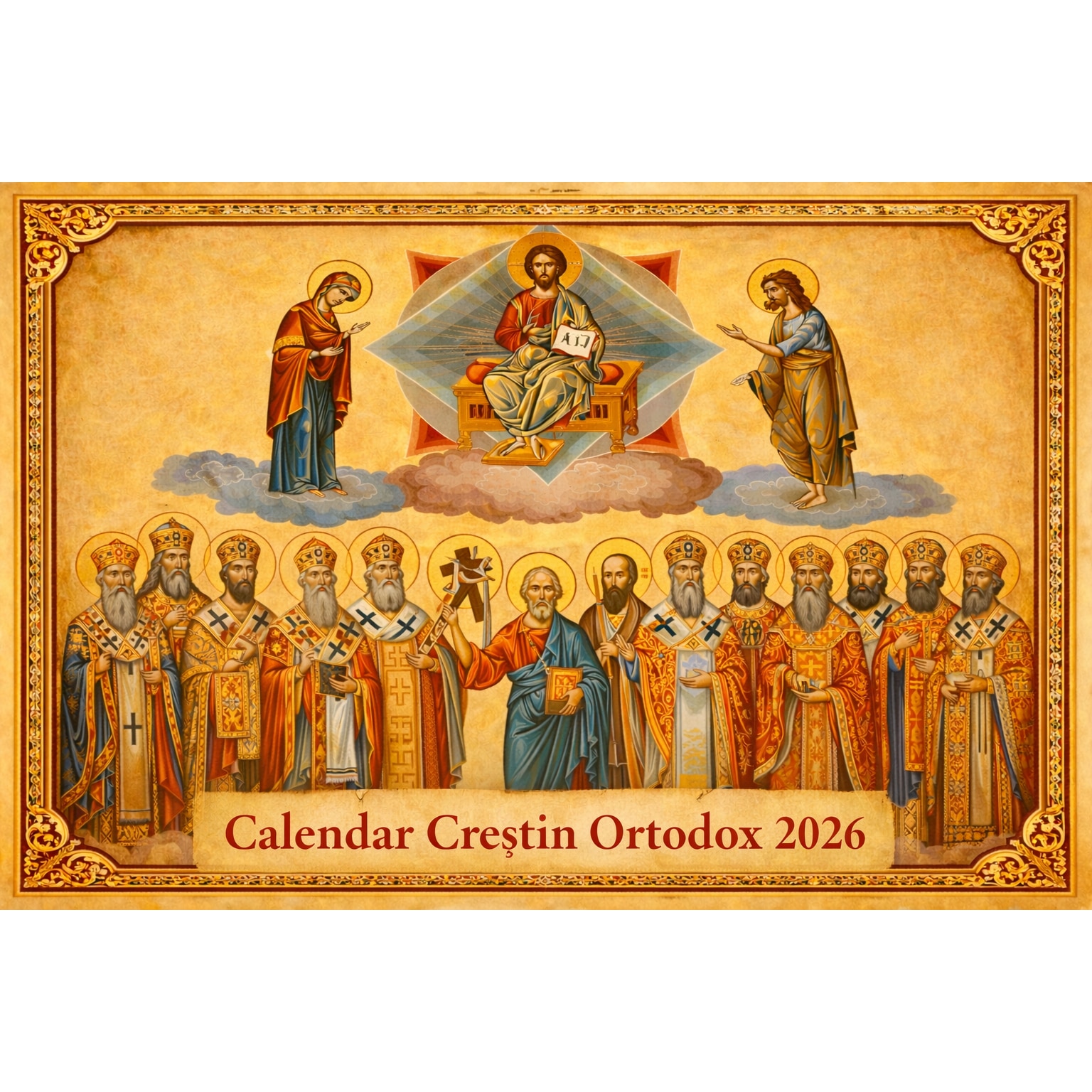 Calendar de Perete Crestin Ortodox 2026 – Orizont XXI, Format A4 - eMAG.ro