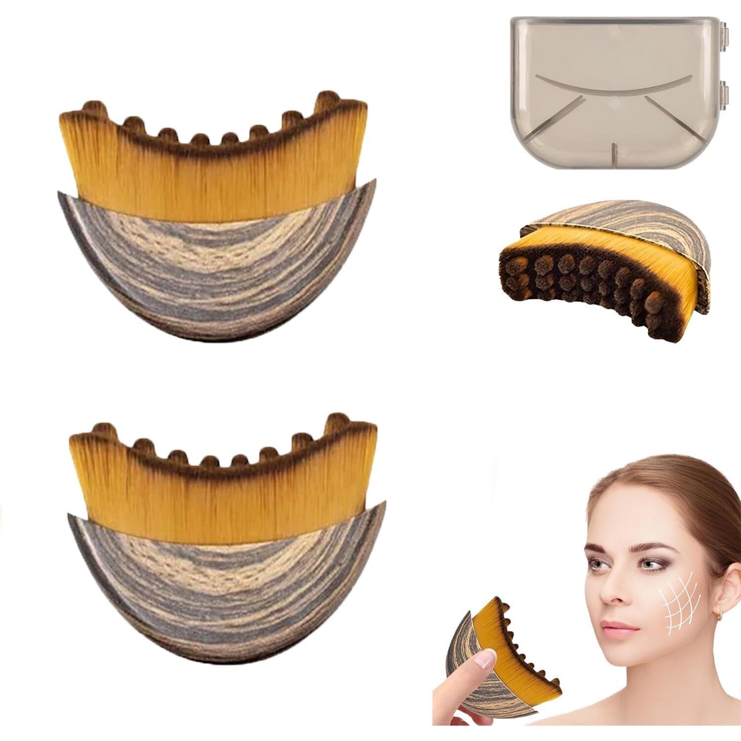 Set 2 Aparat de Masaj YSBER, Drenaj Limfatic Facial, Sculptare linie ...