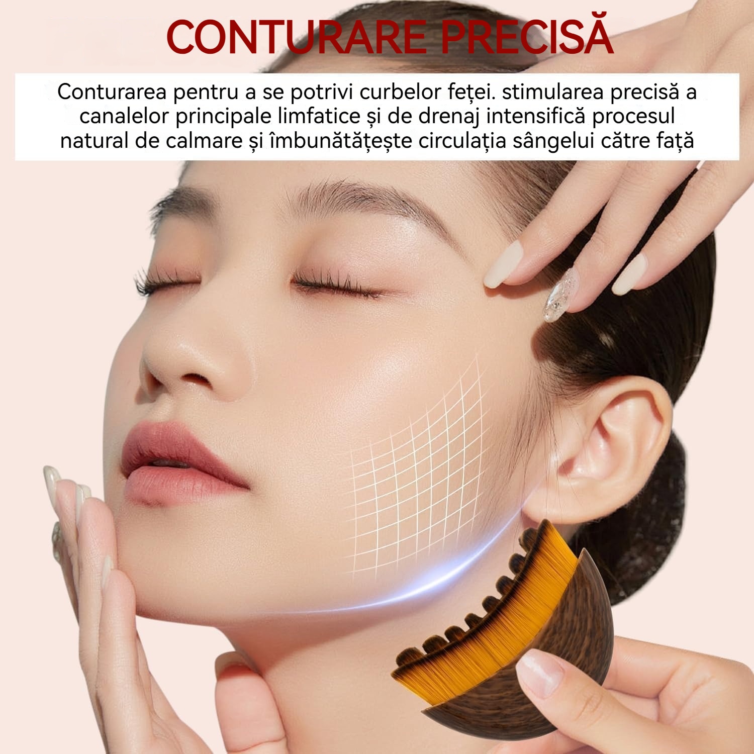 Set 2 Aparat de Masaj YSBER, Drenaj Limfatic Facial, Sculptare linie ...