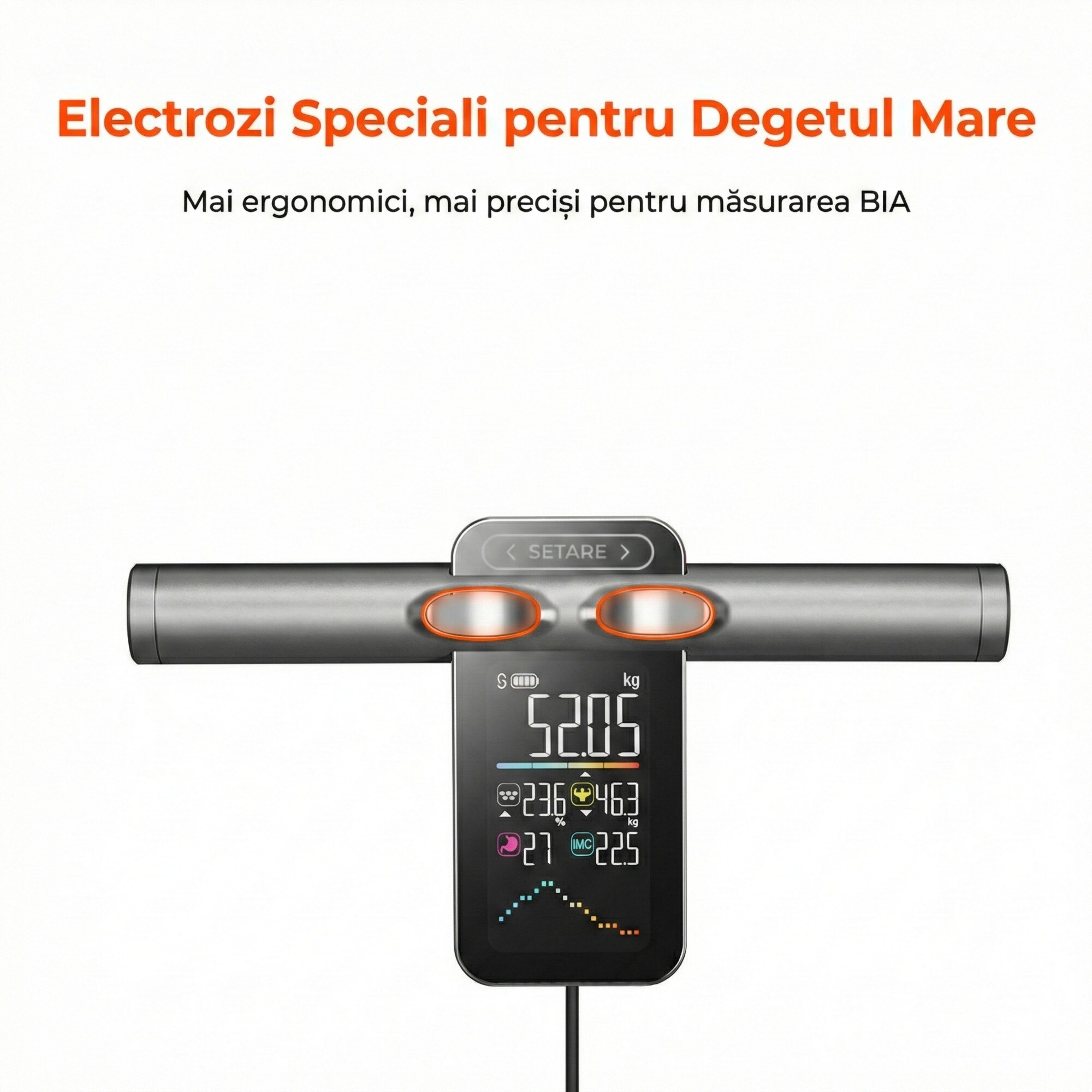 Cantar corporal inteligent, MOWO, FI2419, Profesional, 8 electrozi ...
