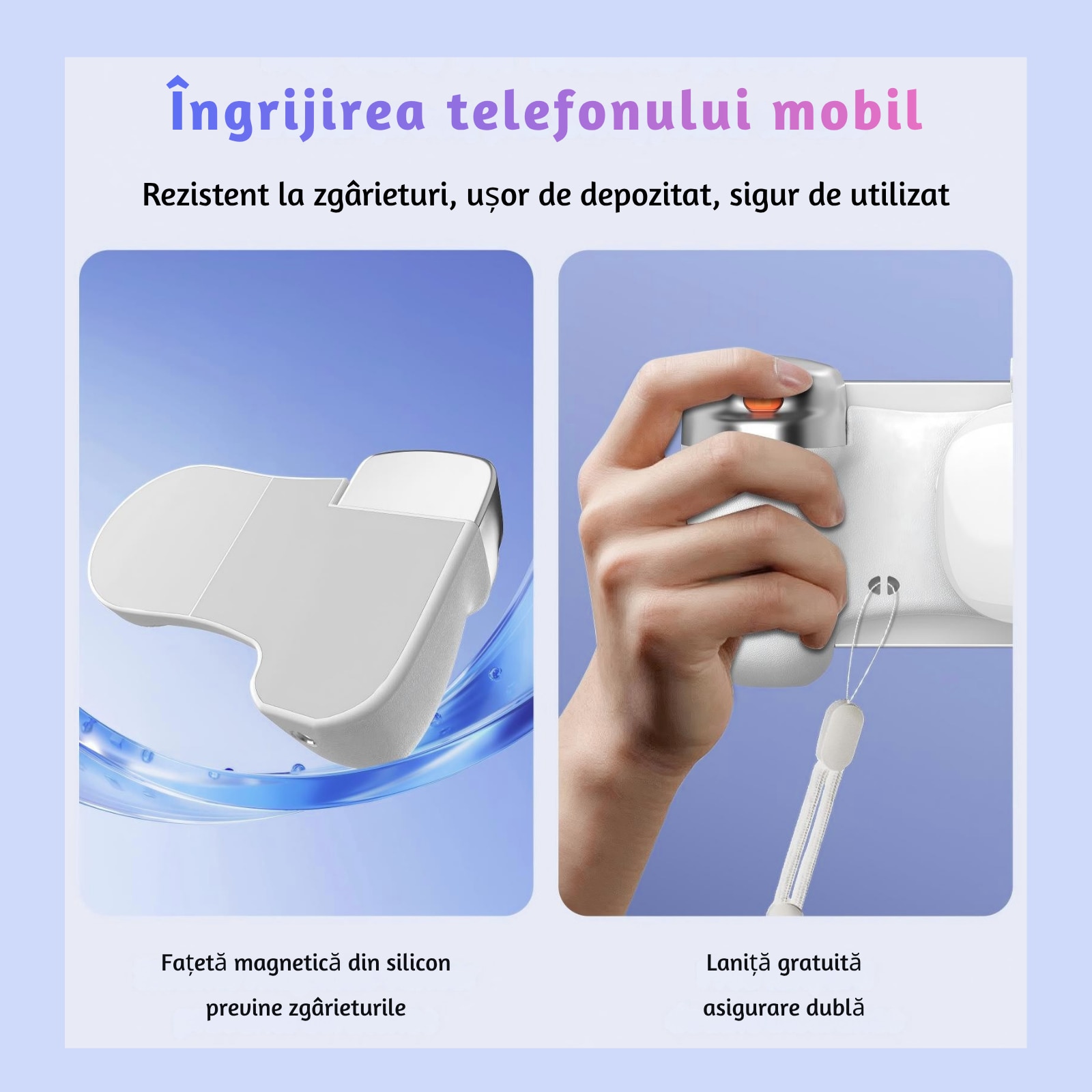 Set kit vlog vlogging 2 piese pentru smartphone, MOWO K02 K10, Grip ...