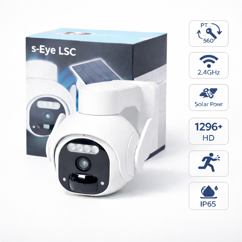 Camera supraveghere WiFi exterior S Eye LSC cu panou solar, PTZ smart ...