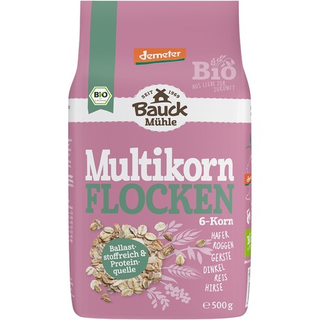 Fulgi din 6 cereale Demeter bio, 500g - eMAG.ro