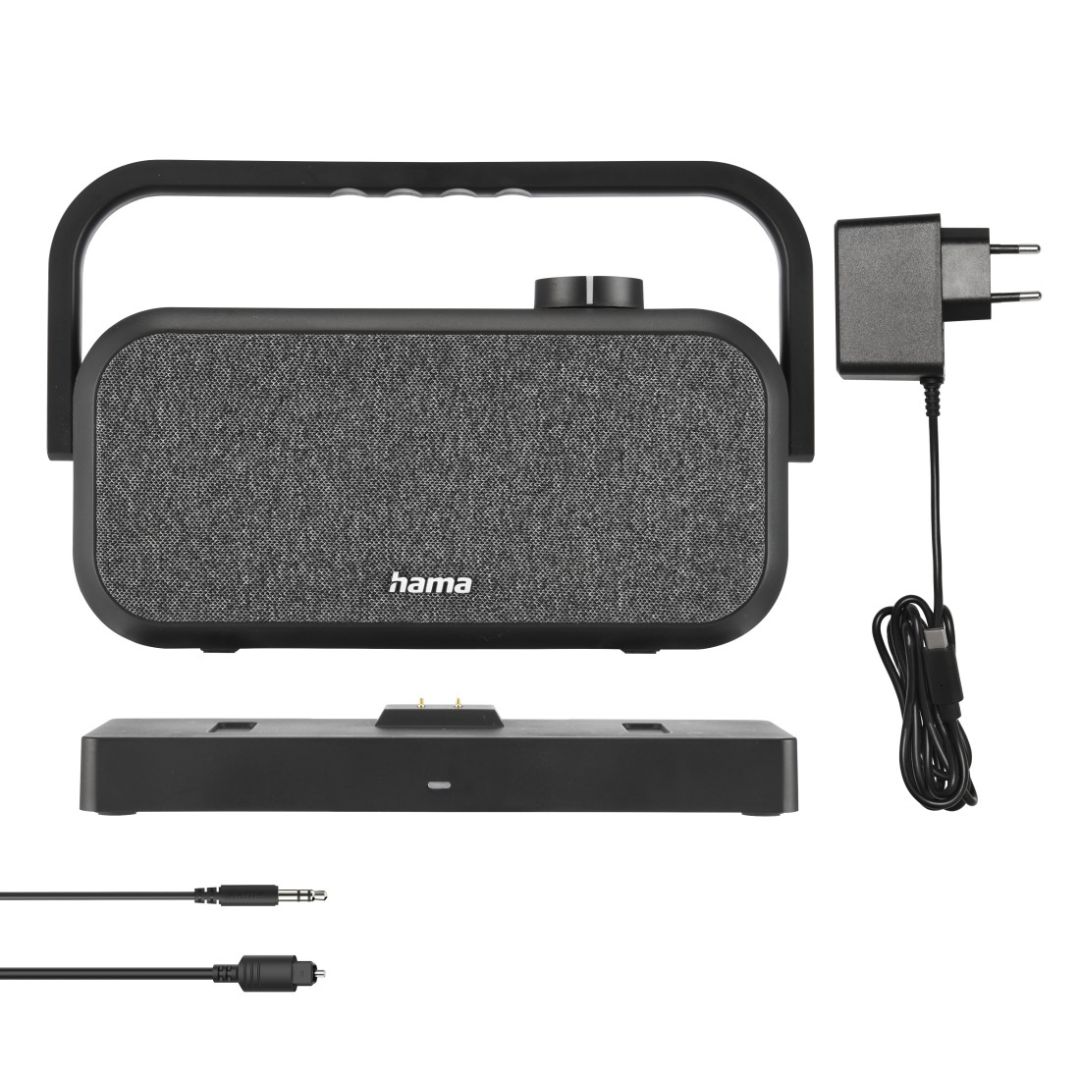 Boxa portabila Hama, statie 2.4GHz, Bluetooth, 10W, neagra - eMAG.ro