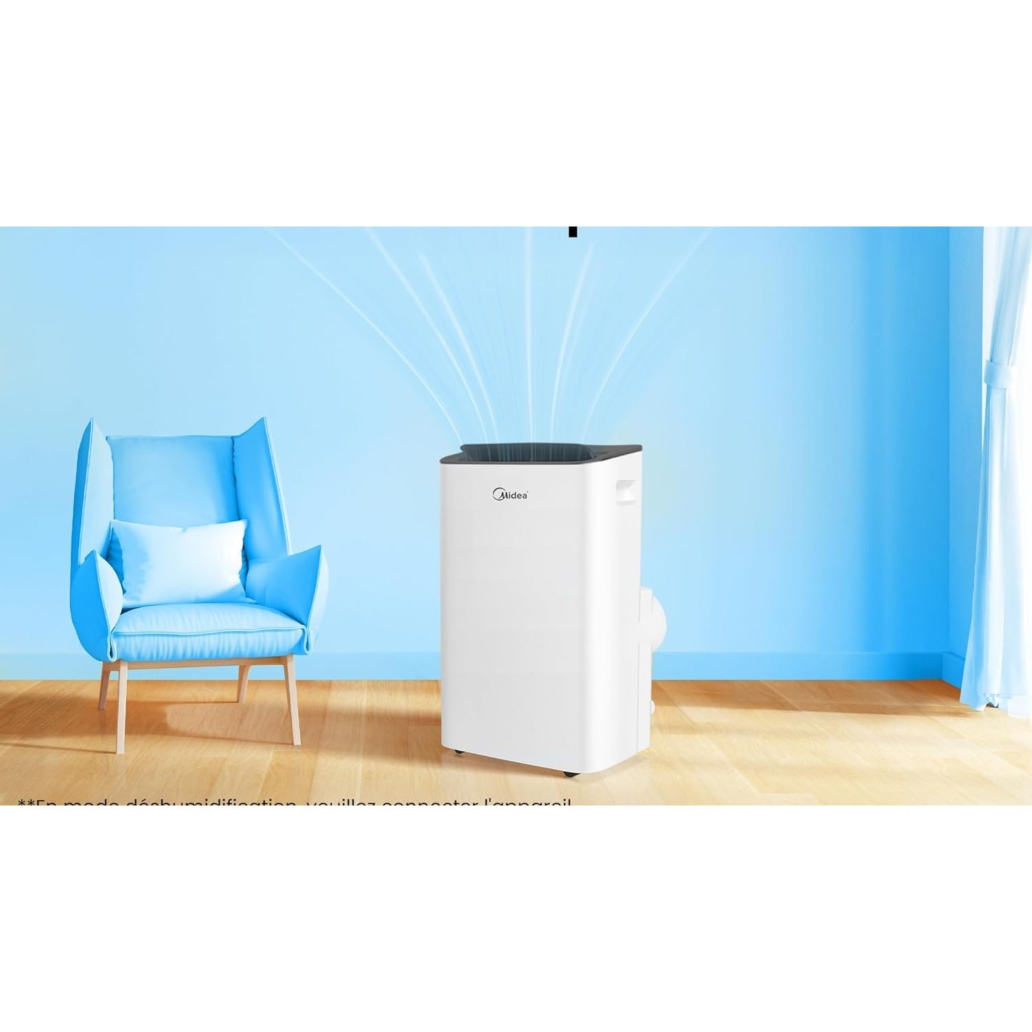 Aparat de aer conditionat portabil Midea 12000 BTU, functie 2 in 1 ...