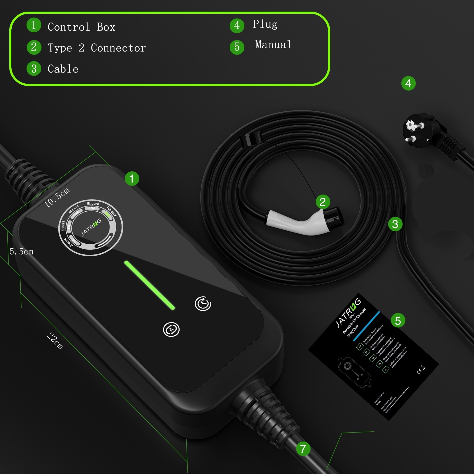 Statie de incarcare portabila pentru autovehicule electrice, MOSMAOO® 3 ...