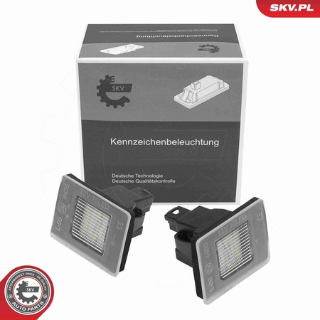 Lampa LED pentru numar de inmatriculare SKV, set, compatibila cu ...