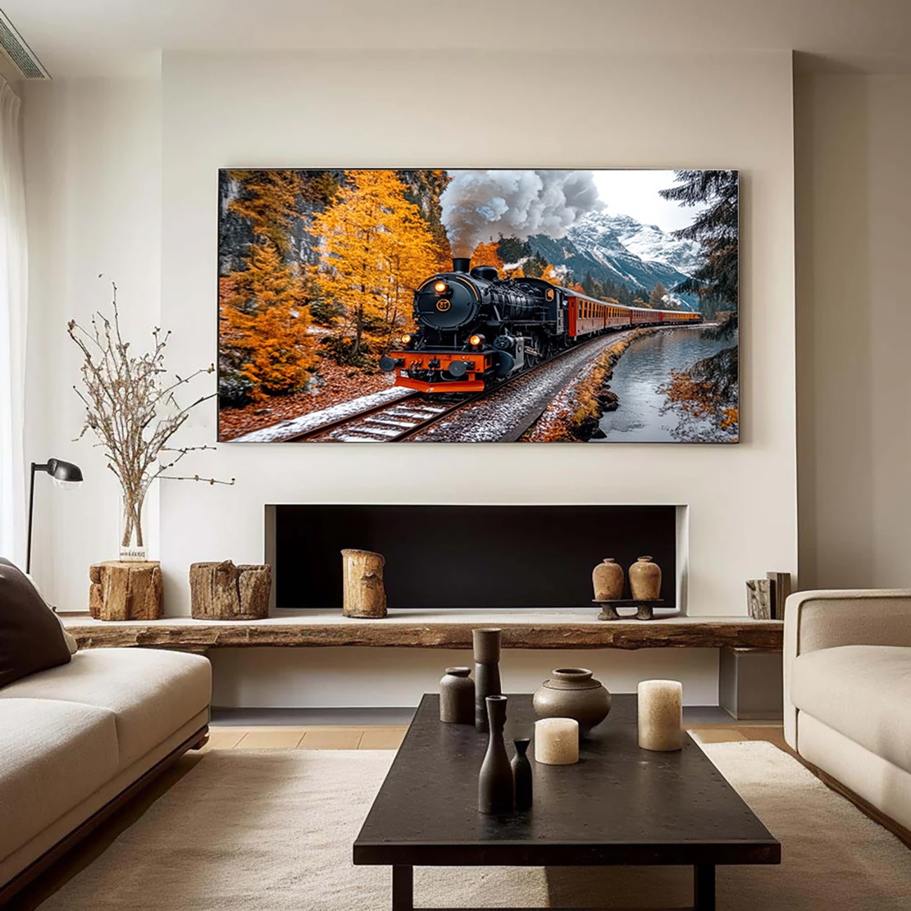 Tablou Abstract - Trenul Viselor - 30 x 50 cm, Tablou Modern, Tablou ...
