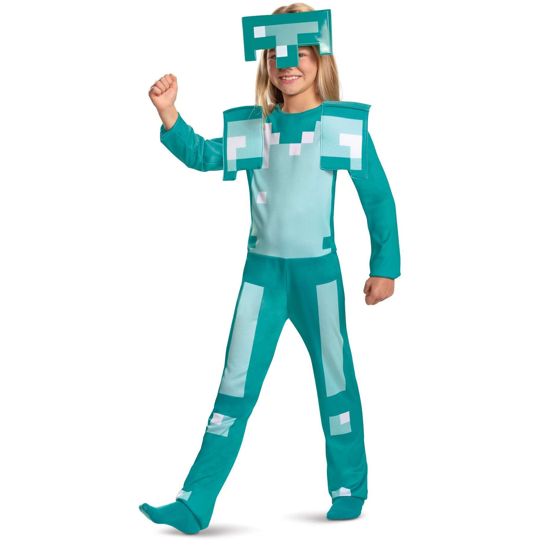 Costum Minecraft, costum de carnaval cu armura de diamant 127–136 cm 7 ...