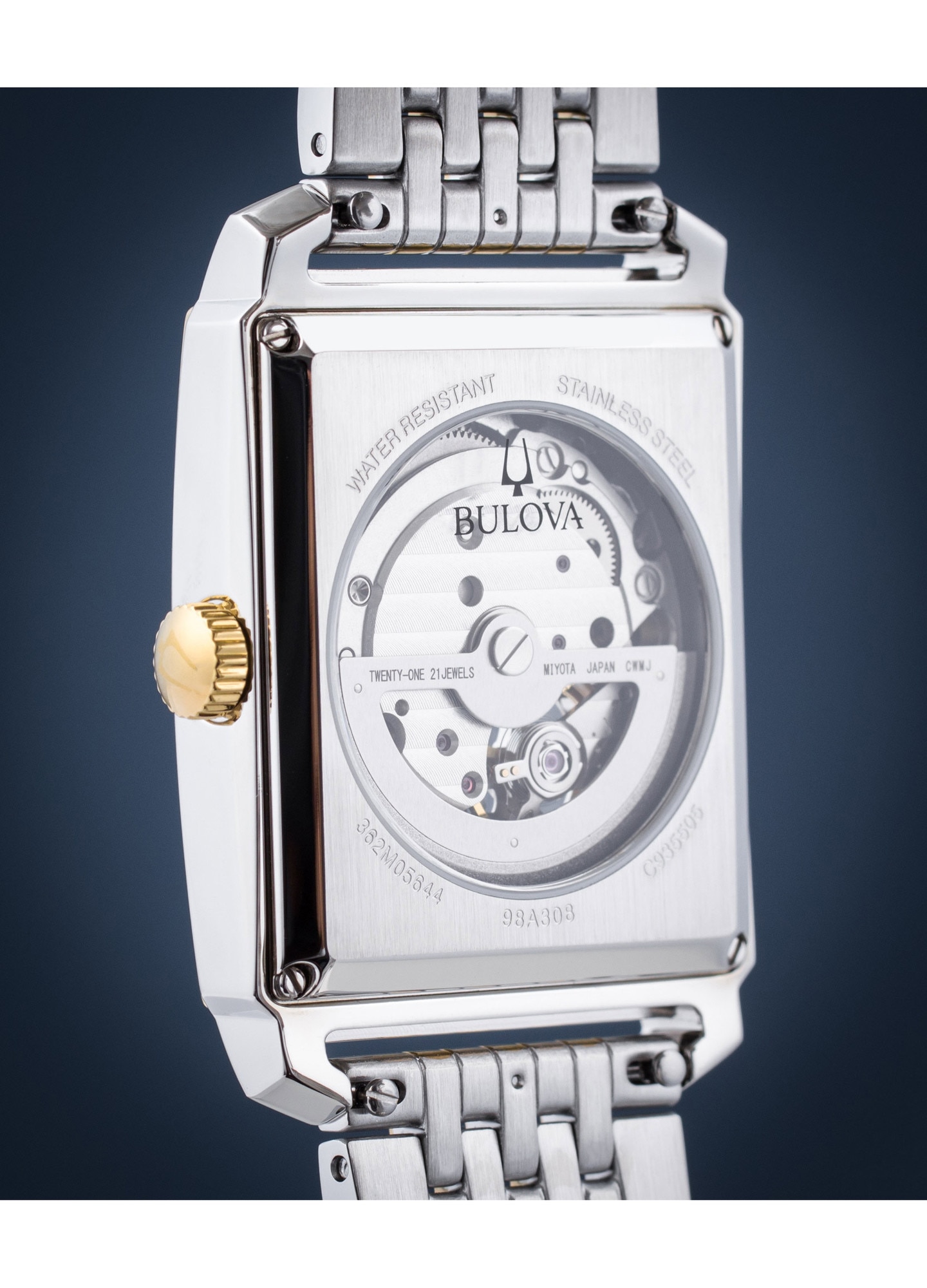 Ceas bărbați Bulova, Classic Sutton Open-Heart, argintiu-auriu ...