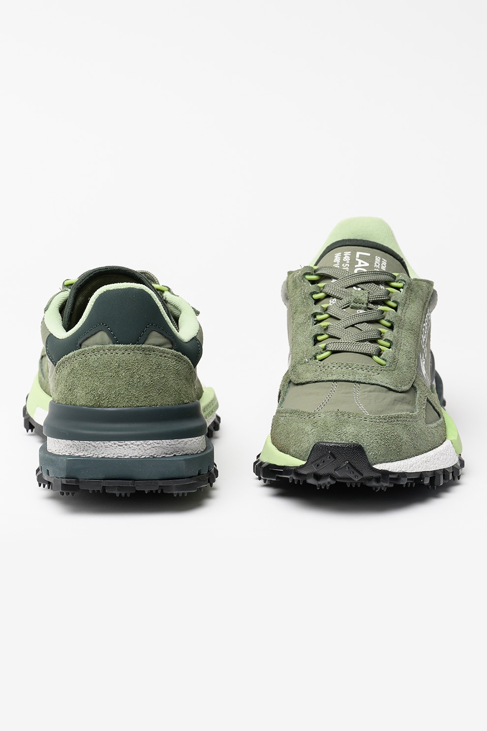 Lacoste, Pantofi sport cu garnituri de piele intoarsa Elite Active ...