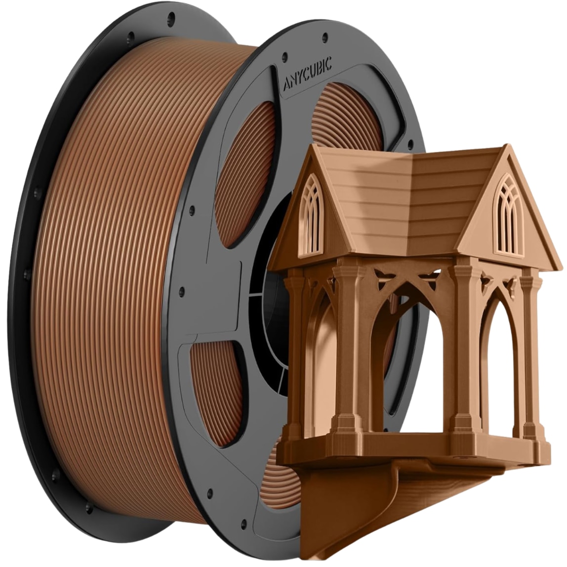 Filament, Anycubic PETG, 1kg, Maro arahida, pentru imprimanta 3D - eMAG.ro
