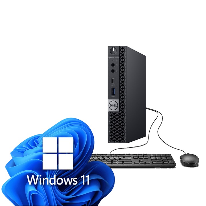 Mini PC Dell OptiPlex, Intel Core i5-8500, 8GB RAM, 1000GB SSD, Windows ...