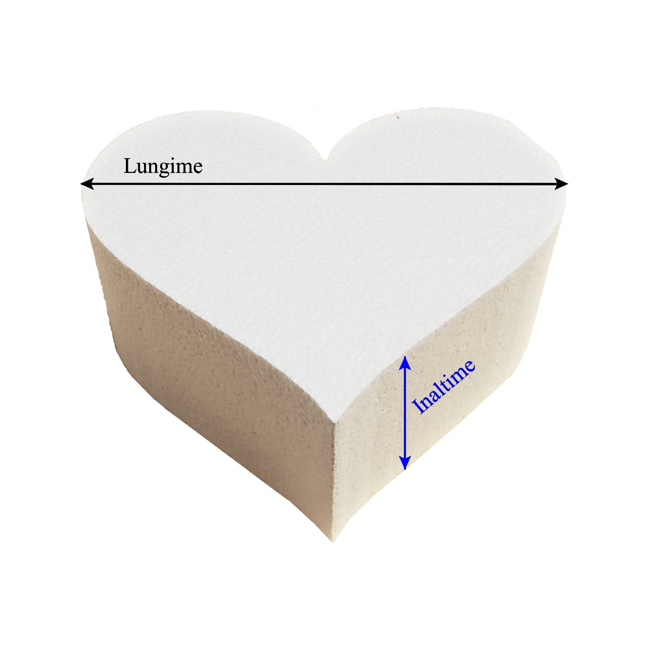 Macheta tort inima 3 etaje, 45cm, alb, 10x15x20cm - eMAG.ro
