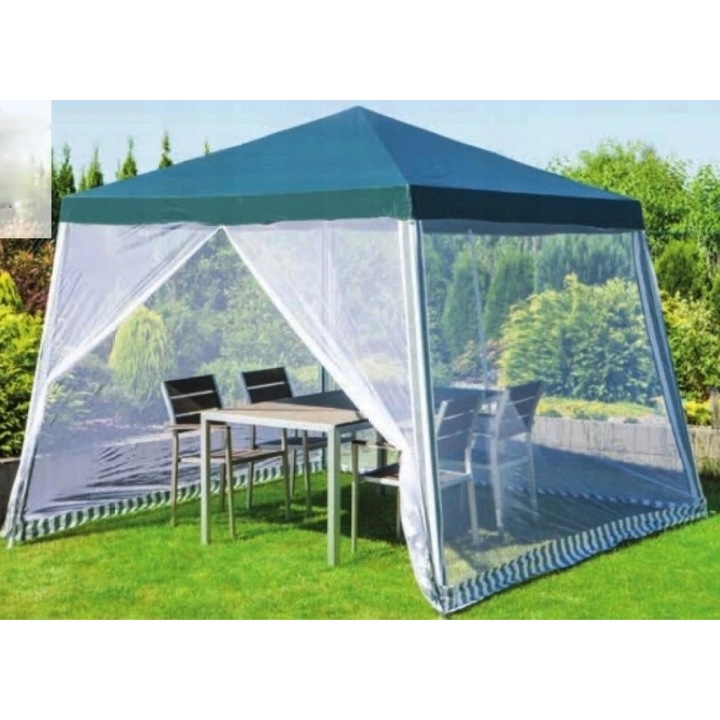 Cort Evenimente TOP CORTURI® Pavilion Gradina 3x3 M Cu Plasa Anti ...