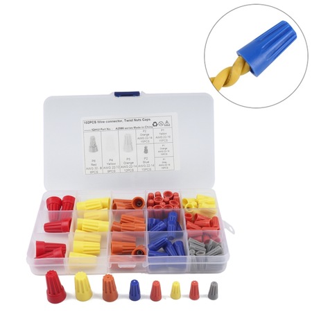 Set 102 bucati conectori electrici auto, multicolor, PVC, pentru ...