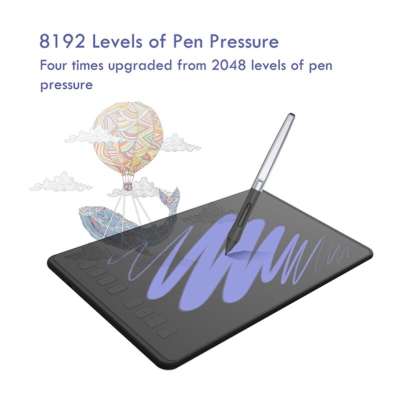 Tableta grafica Generic Inspiroy H950P, 5080LPI, 8 taste personalizate ...