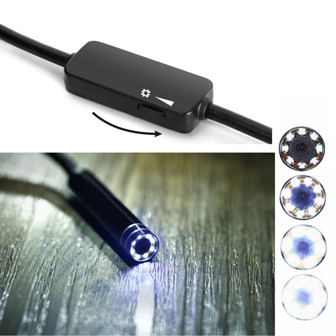 Camera endoscopica USB-C, 3m, 8mm, impermeabila, 8 LED, set - eMAG.ro