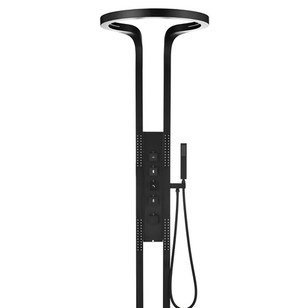Panou de dus RainDrop®, cu hidromasaj, 4 functii de curgere, termostat ...
