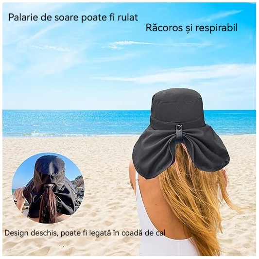 Palarie de soare, YSBER®, Protectie UV, Circumferinta capului 54–58 cm ...