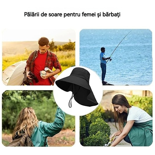 Palarie de soare, YSBER®, Protectie UV, Circumferinta capului 54–58 cm ...