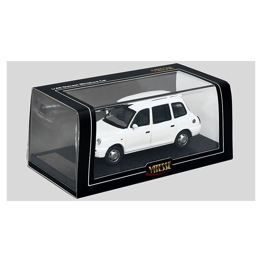 Macheta London Taxi Cab TX1 1998 alb cu vitrina plexiglass - 1/43 ...