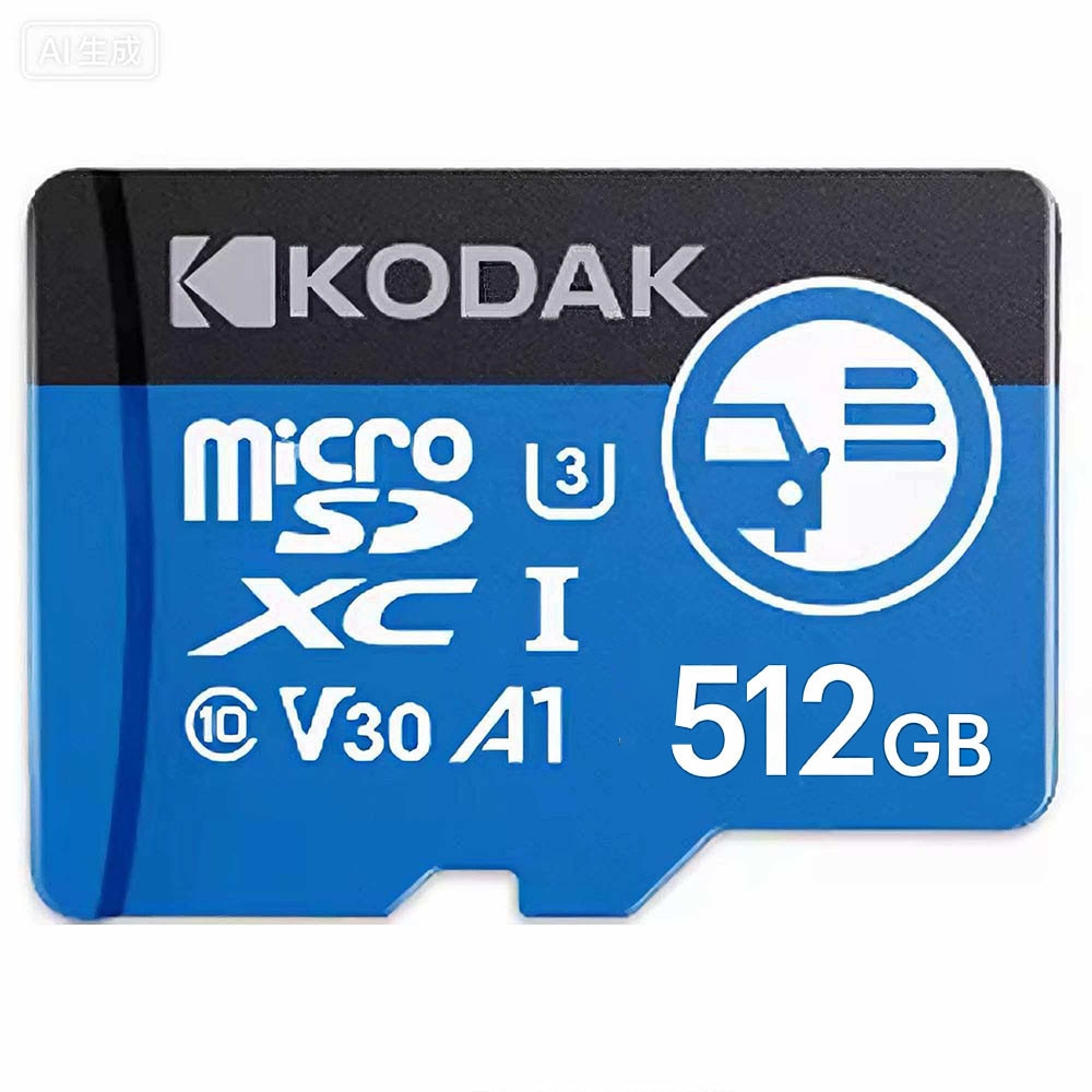 Card de memorie MicroSDXC Kodak 512GB, V30, A1, 100MB/s, cu adaptor SD ...