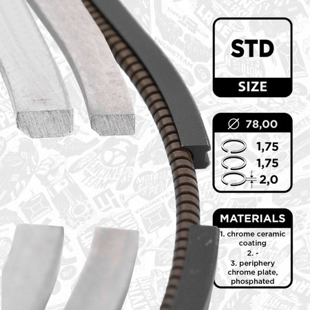 Set segmenti piston, ET ENGINETEAM (1) 1,6 - MINI - eMAG.ro