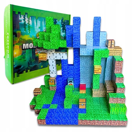 Set de constructie magnetic Module World, 300 piese, 2x2cm, multicolor ...
