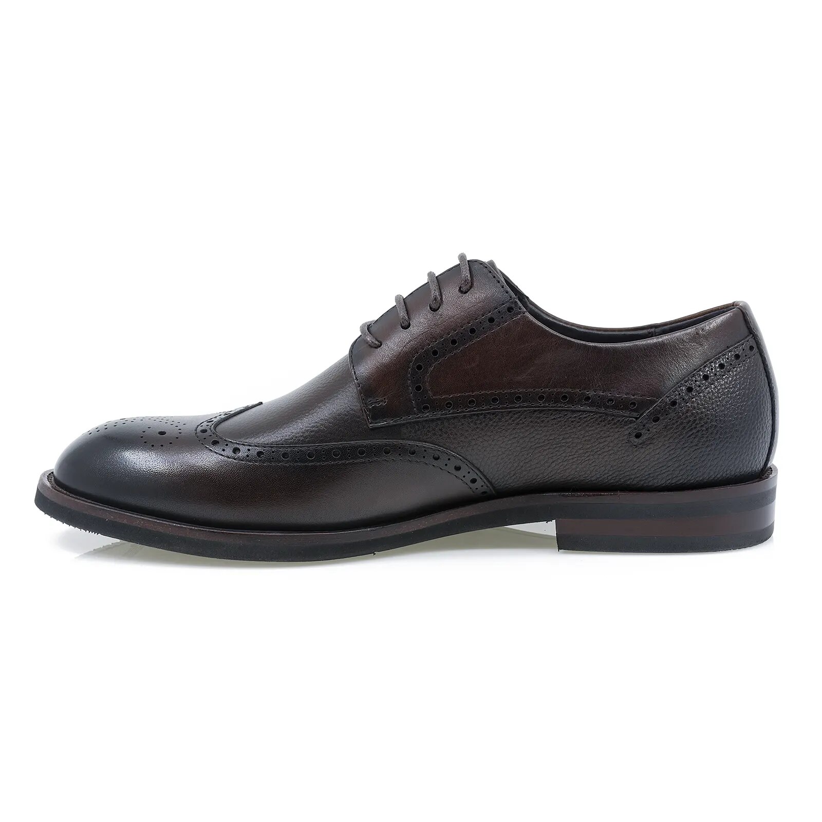 Pantofi barbati eleganti, Goretti, piele naturala, maro, 45 - eMAG.ro