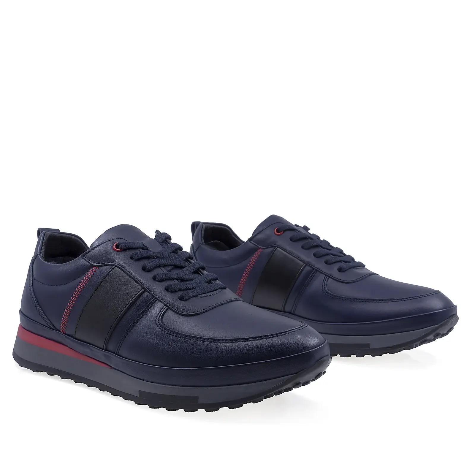Pantofi barbati casual, Goretti, piele naturala, bleumarin, 41 EU - eMAG.ro