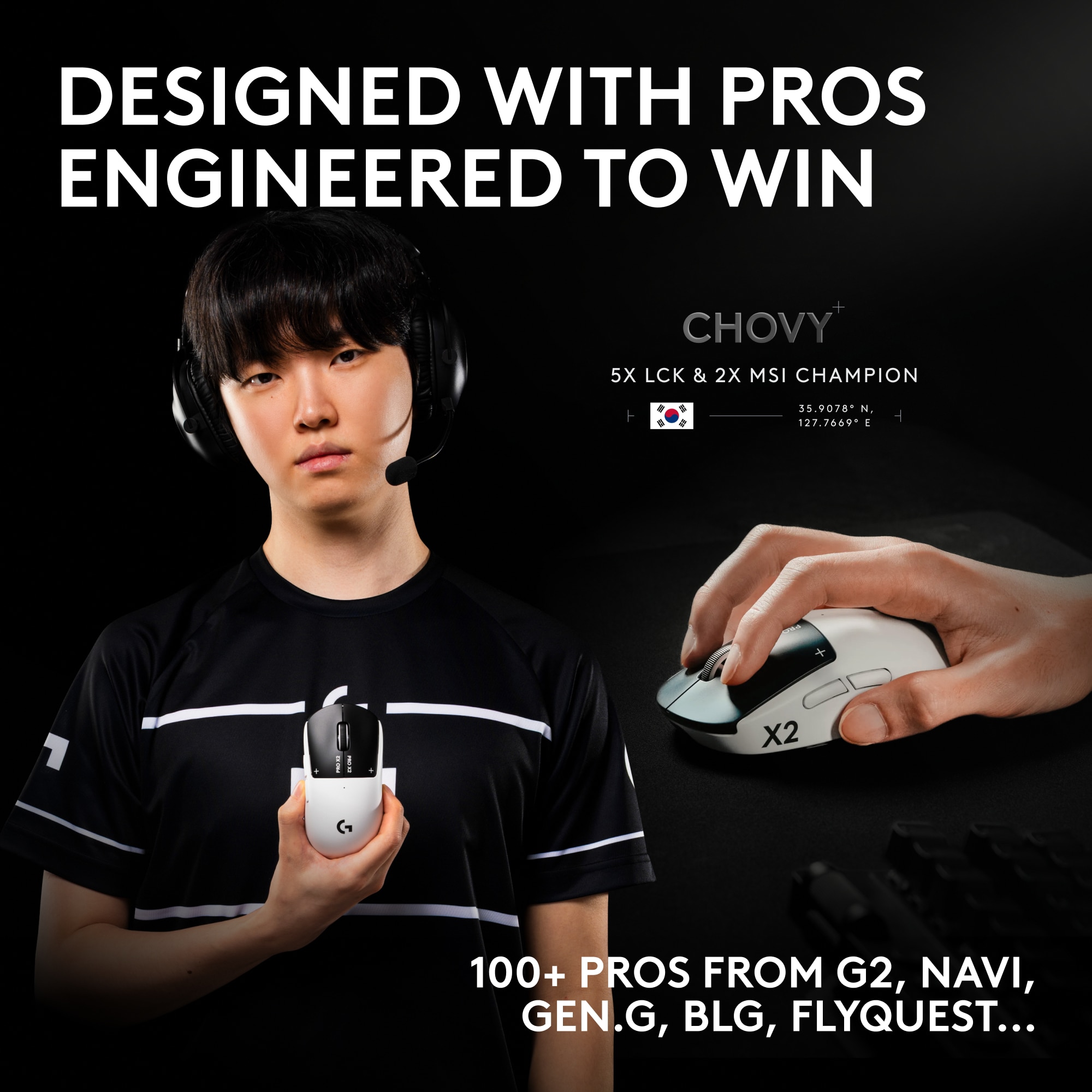 Mouse gaming wireless Logitech PRO X2 Superstrike, 44000 DPI, senzor ...