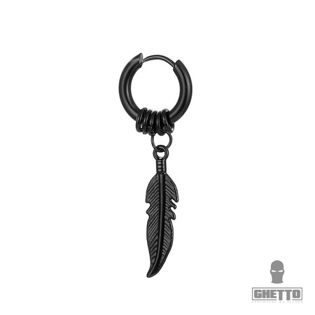 Cercel stud dama Ghetto, stil punk rock, inox 316, placare neagra - eMAG.ro