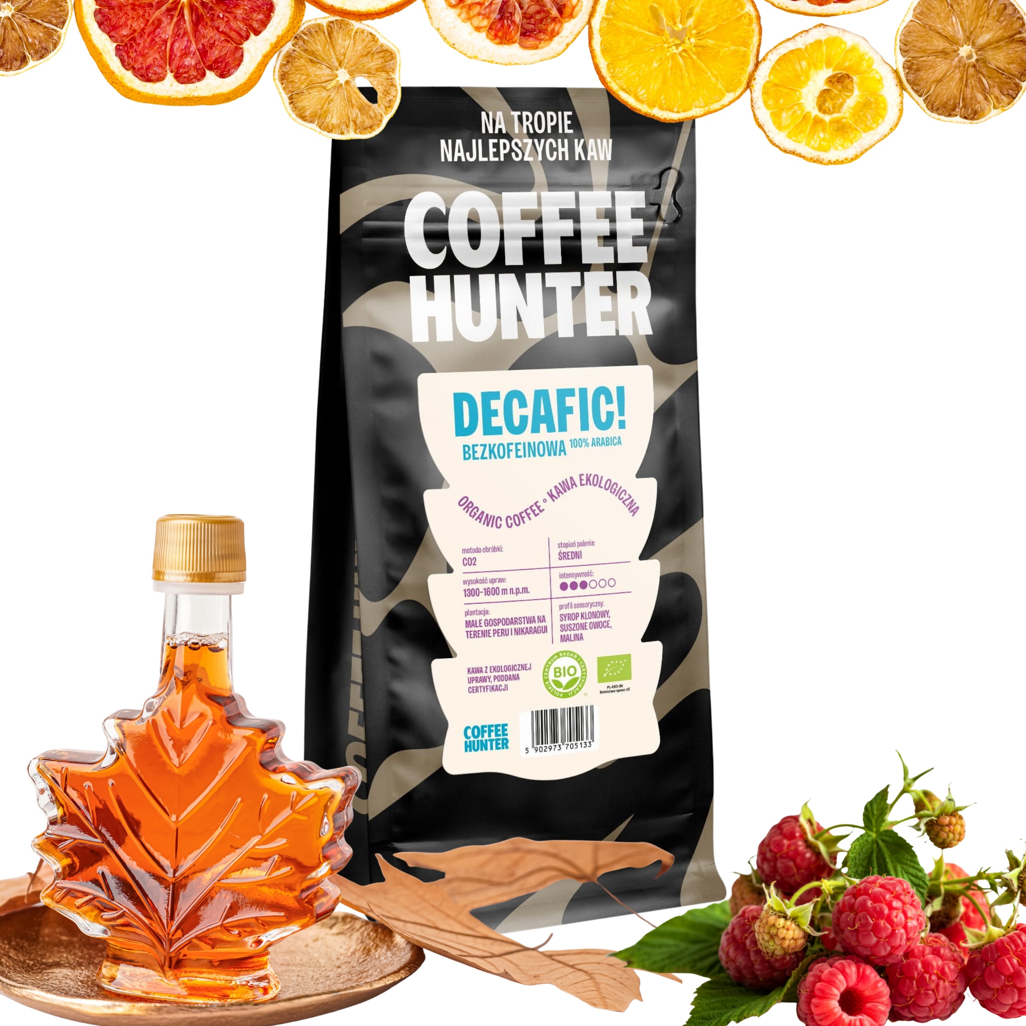 Cafea Organica DECAFIC! COFFEE HUNTER, 1000g, 100% Arabica, Peru si ...