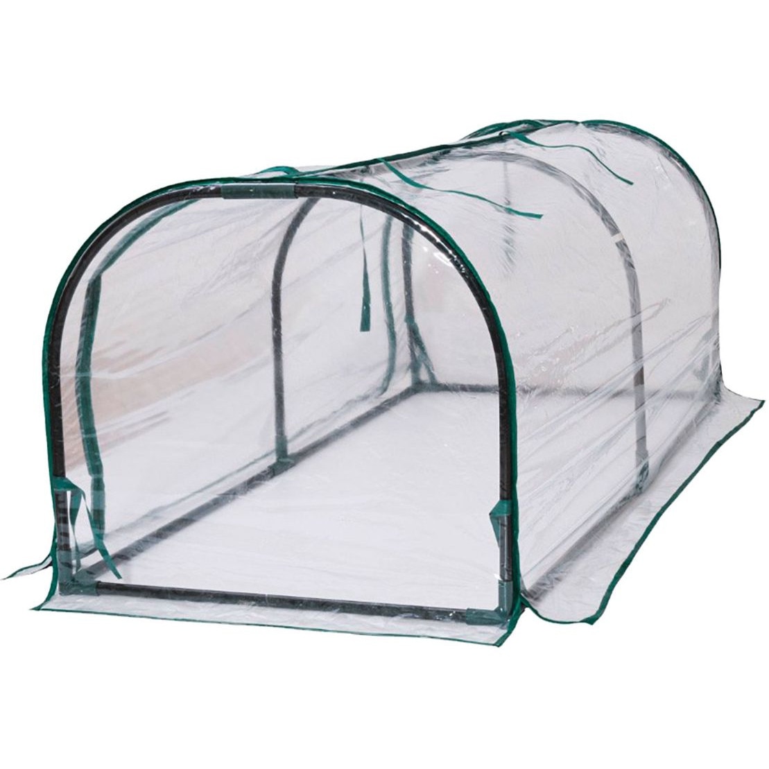 Minisera tip tunel Gardenline, PVC, 130 x 60 x 50 cm, Transparent/Verde ...