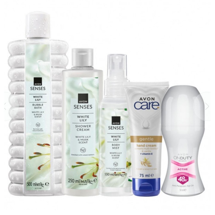 Set cosmetice Avon cu crin alb, deodorant 50 ml, spray de corp 100 ml ...