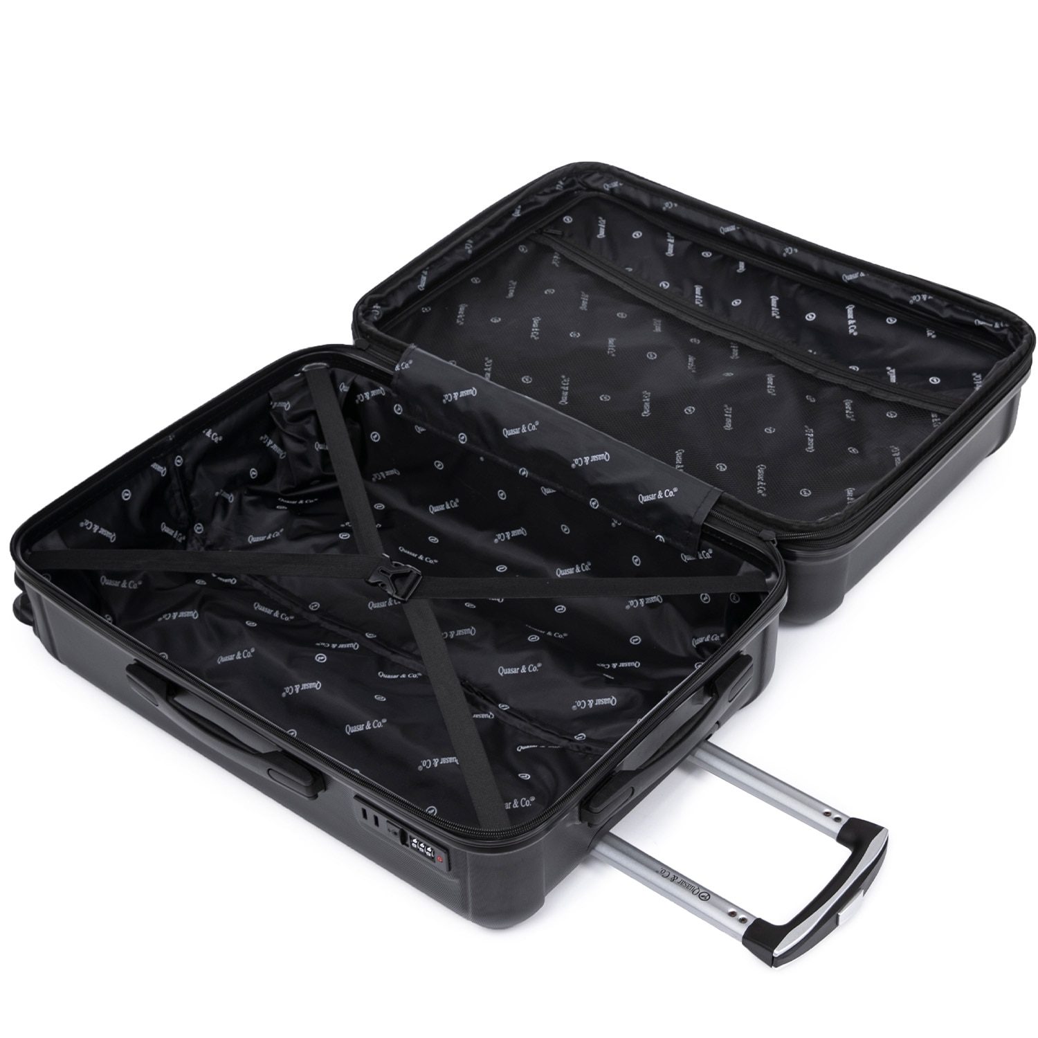 Troler mare extensibil Quasar & Co.®, 76.5x51x32-37cm, bagaj de cala ...
