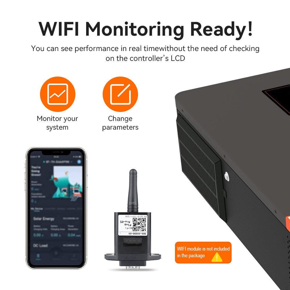 PowMr Invertor Hibrid Solar 10.2kw, 160A Regulator MPPT Controler Solar ...