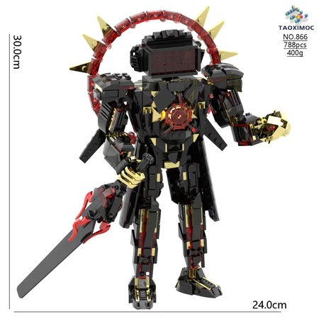 Figurina Monitor Toilet Man, model 866 Doomsday Watcher Titan TV King ...