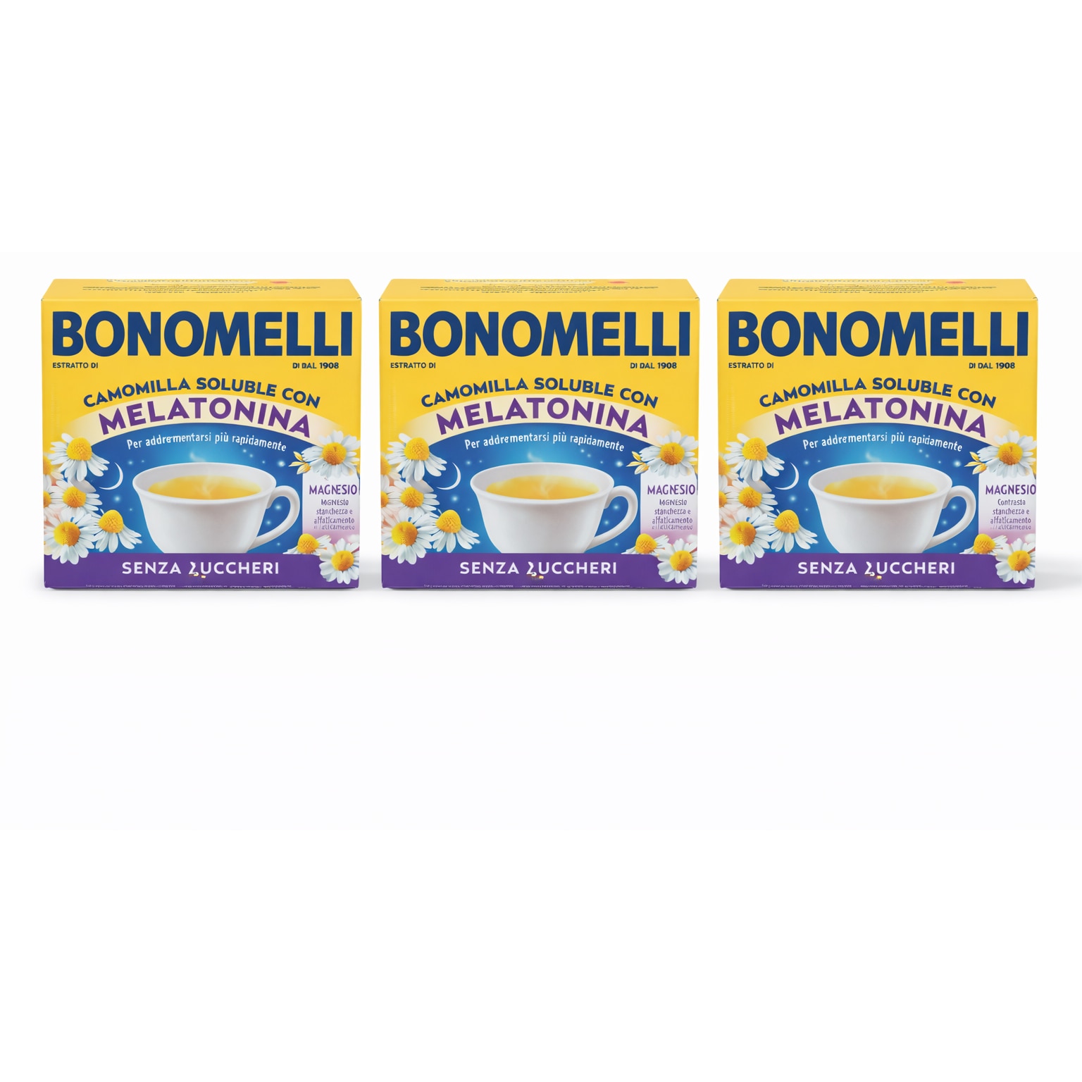 SET 3 BUCATI, Bonomelli Camomilla Solubila cu Melatonina – 72 g, 16 ...