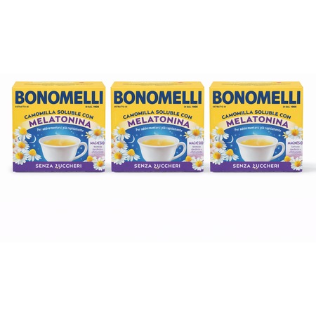 SET 3 BUCATI, Bonomelli Camomilla Solubila cu Melatonina – 72 g, 16 ...