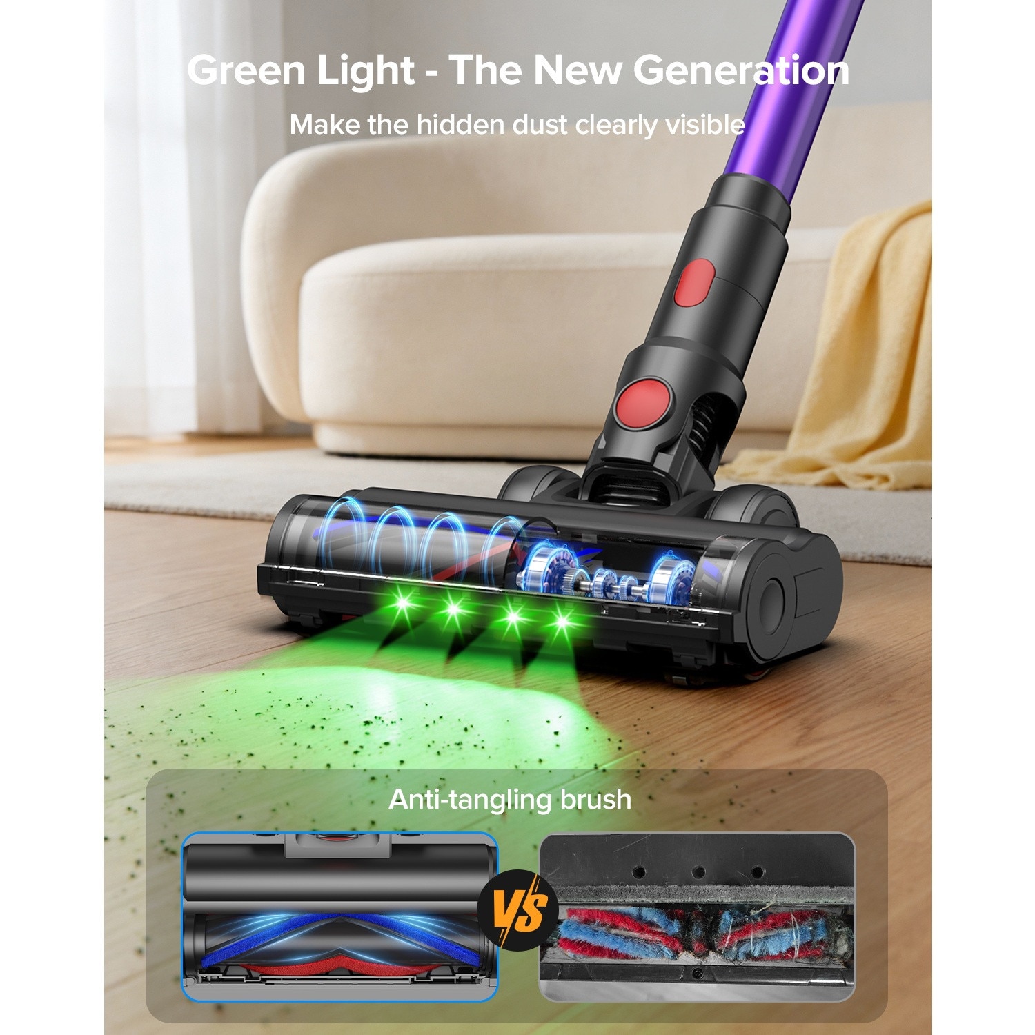 Aspirator vertical teendow V20 strong, 500W, autonomie 50 min ...