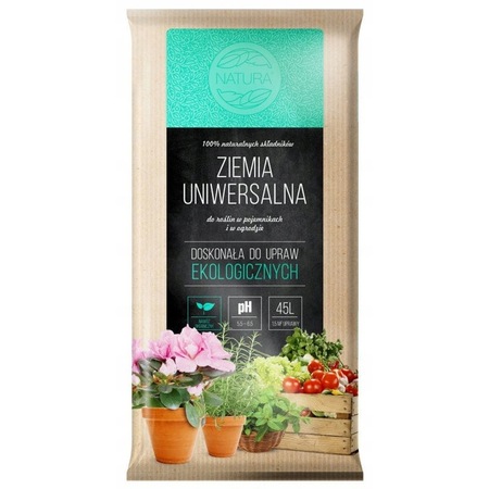 Pamant de flori Kronen 45L, formula ecologica, continut de fibre de ...